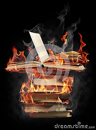 Books In Fire Royalty Free Stock Photo - Image: 16582505