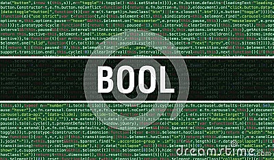 Bool Text Written On Programming Code Abstract Technology Background Of ...