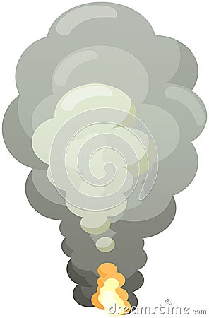 Boom And Flame Splash. Big Bang, Destruction Effect And Smoke. Explosion, Danger Explosive ...