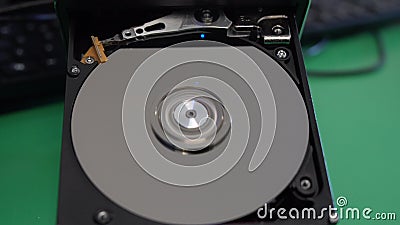 Boot Read Head on Computer Hard Drive. Stock Video - Video of harddrive ...