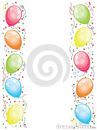 Border With Balloons Stock Photo - Image: 21021690