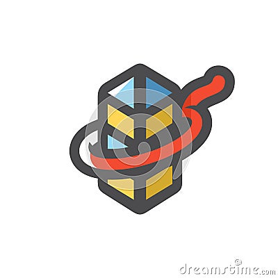 Annexation Territory Border Post In The Loop Vector Icon Cartoon ...