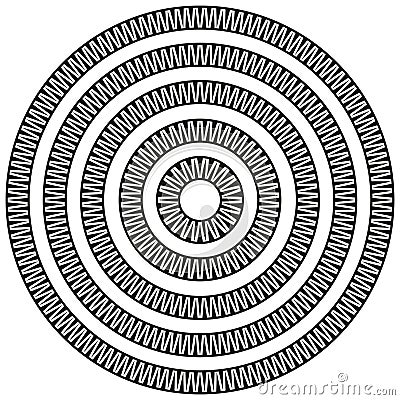 African Or Mexican Aztec Round Circular Border Frame In A Range Of ...