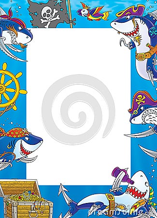 Border Sharks - Pirates Stock Photos - Image: 12532763
