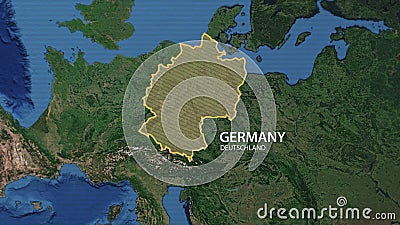 Borders of Germany on the Map Stock Video - Video of geography, stripes ...