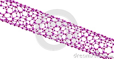 Boron Nitride Nanotube Molecular Structure Isolated On White Background ...