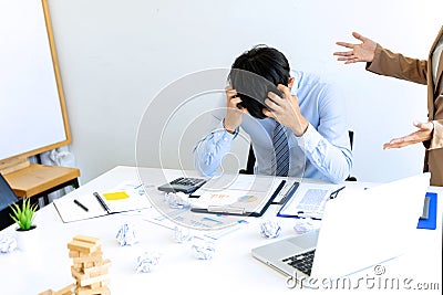 Boss Angry And Fell Bad Shouting At Stock Photo | CartoonDealer.com ...
