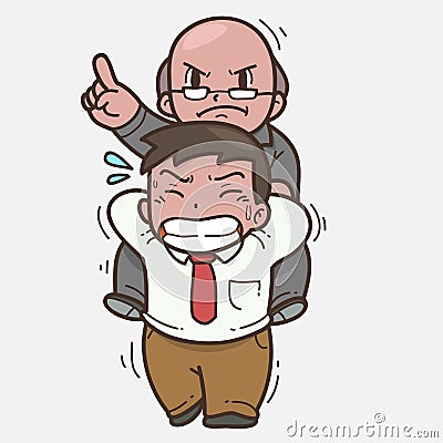 Boss And Employee Vector Illustration | CartoonDealer.com #71810078