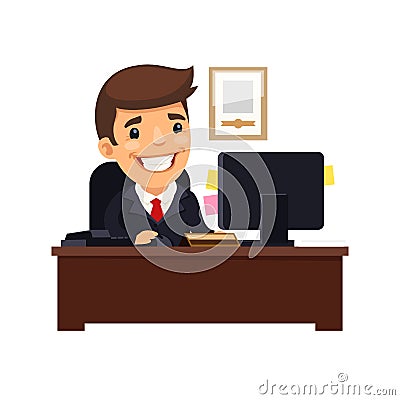 Cartoon Boss Desk Stock Illustrations – 4,933 Cartoon Boss Desk Stock ...