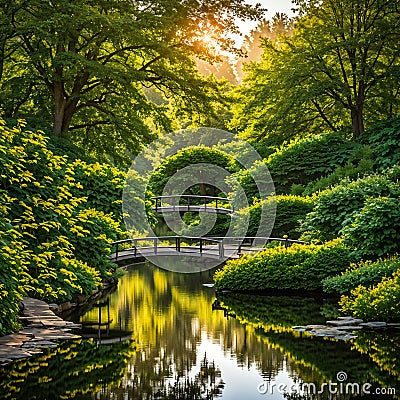 Botanical Garden Pathway: A Winding Pathway Through A Botanical Garden ...