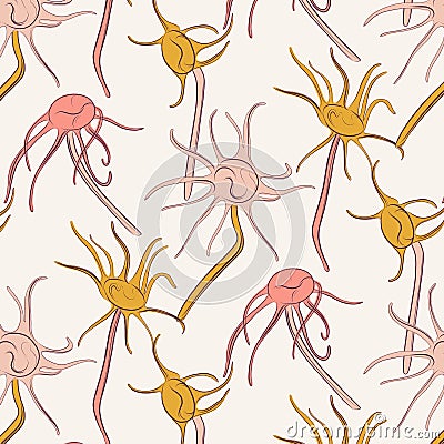 Botanical Repetition Spring Pattern. Flower Cute Tender Surface Design ...