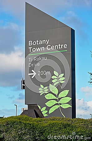 Botany Town Centre Sign Board At Ti Rakau Drive Editorial Photo ...