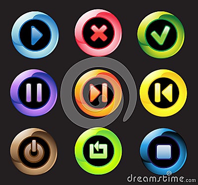 Botones Iluminados Del Control Imagen de archivo - Imagen: 20917681