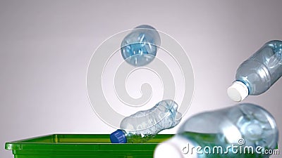 Bottle Falling In Super Slow Motion While Filled With Water Stock Video ...