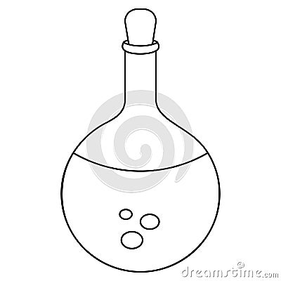 A Bottle With A Magic Elixir. Sketch. Vector Illustration. Coloring ...