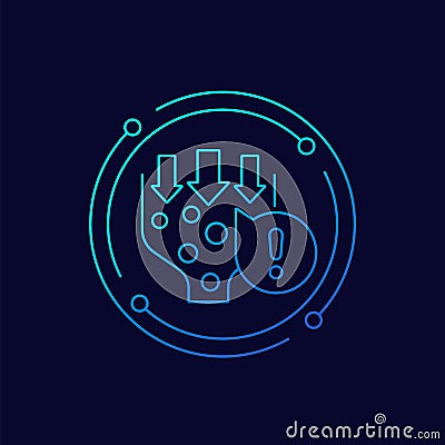 Bottleneck Icon For Web, Linear Design Vector Illustration ...