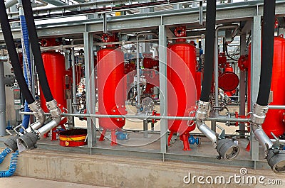 Bottom Loading Tank Trucks On The Terminal Editorial Photo ...