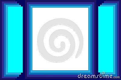 An Illustration And Clipart. Blue Gradient Box With White Background ...