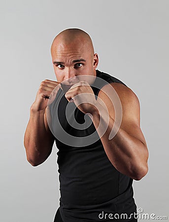 Boxer Coach With His Guard Up Stock Photo | CartoonDealer.com #25496262