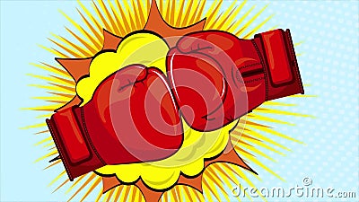 Boxing Fight Comic Bubble with Expression Text VS or Versus. Stock ...