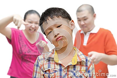 Boy Being Scolded By Parents Stock Image - Image: 42736793