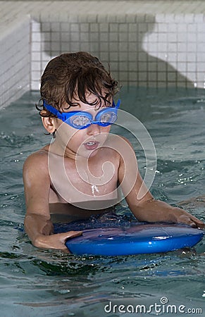 Boy Learning To Swim Stock Photography | CartoonDealer.com #15519398