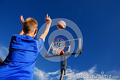 Boy Playing Basketball Stock Images - Image: 3649674