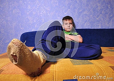 Boy Wearing Socks With Holes In Them Stock Photo | CartoonDealer.com ...
