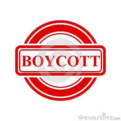 Boycott, Simple Vector Red Simple Circle Vector Rubber Stamp Effect ...