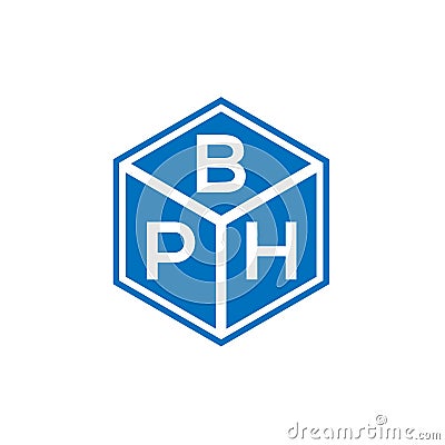 BPH Letter Logo Design On Black Background. BPH Creative Initials ...