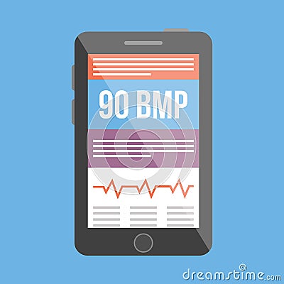 BPM Medical Tracker. Vector Illustration | CartoonDealer.com #96390103