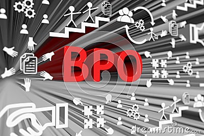 BPO Concept Blurred Background 3d Royalty-Free Cartoon | CartoonDealer ...