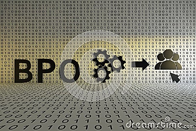 BPO Concept Text Sunlight 3D Royalty-Free Cartoon | CartoonDealer.com ...