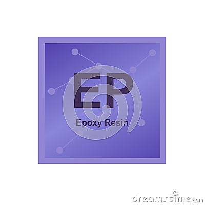 Vector Symbol Of Epoxy Resin EP Polymer On The Background From ...