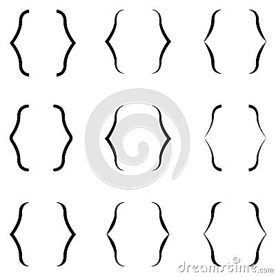 Bracket Text Set Original Vector Collection. Curly Braces, Square And ...