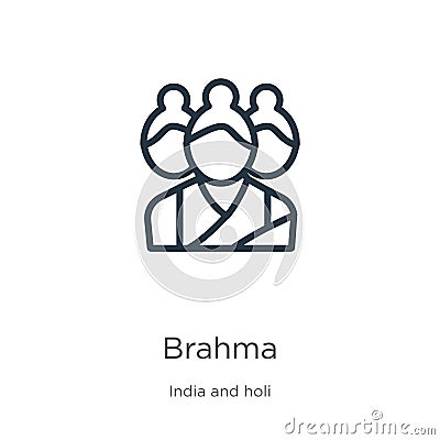 Brahma Icon. Thin Linear Brahma Outline Icon Isolated On White ...