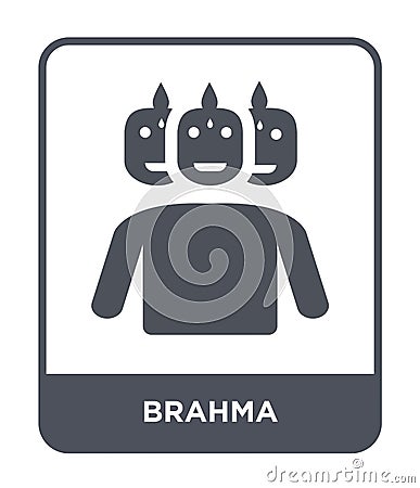 Brahma Icon In Trendy Design Style. Brahma Icon Isolated On White ...