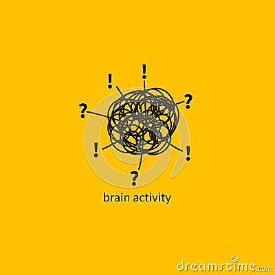 Brain Activity, Hyperactivity Cartoon Vector | CartoonDealer.com #137589719