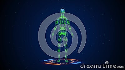 Brain Sending Signals To All Parts Of The Body Stock Footage - Video of ...