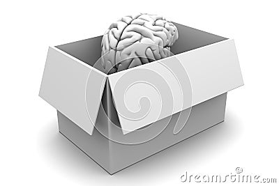 Brain In A Box Stock Photo - Image: 26272150