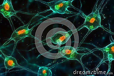 Brain Cells Under A Microscope Stock Photography | CartoonDealer.com ...