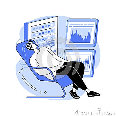 Brain-computer Interface Isolated Cartoon Vector Illustrations. | CartoonDealer.com #258350311