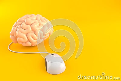 Brain With Computer Mouse Royalty-Free Cartoon | CartoonDealer.com ...
