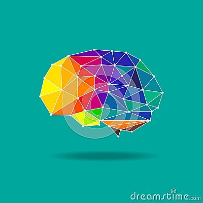 Brain Geometric Vector Stock Vector - Image: 47092969