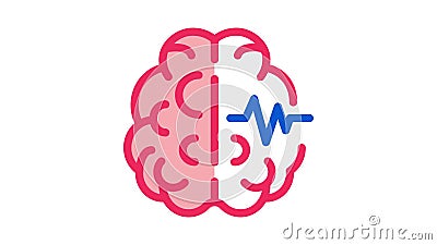 Brain Impulse Icon Animation Stock Footage - Video of memory, human ...