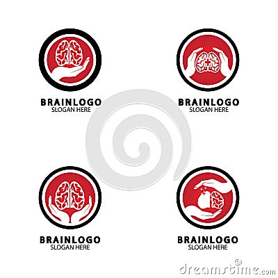 Brain Logo Designs Concept Vector, Health Brain Pulse Logo, Brain Care ...