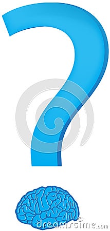 Brain Question Mark Cartoon Vector | CartoonDealer.com #42369173