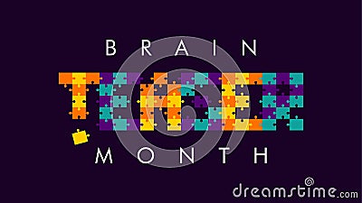 Brain Teaser Month Poster Template Stock Photo | CartoonDealer.com ...