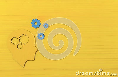 Brain Works Concept. Thinking, Creativity Concept Of The Human Head ...