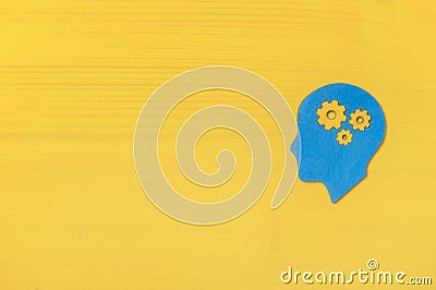 Brain Works Concept. Thinking, Creativity Concept Of The Human Head ...